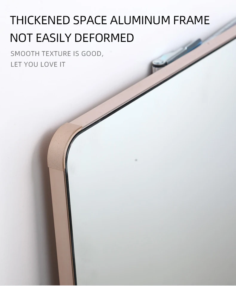 ROEASY Bedroom Mirror Rotating Slide Wardrobe Mirror Slide Pull Out ...