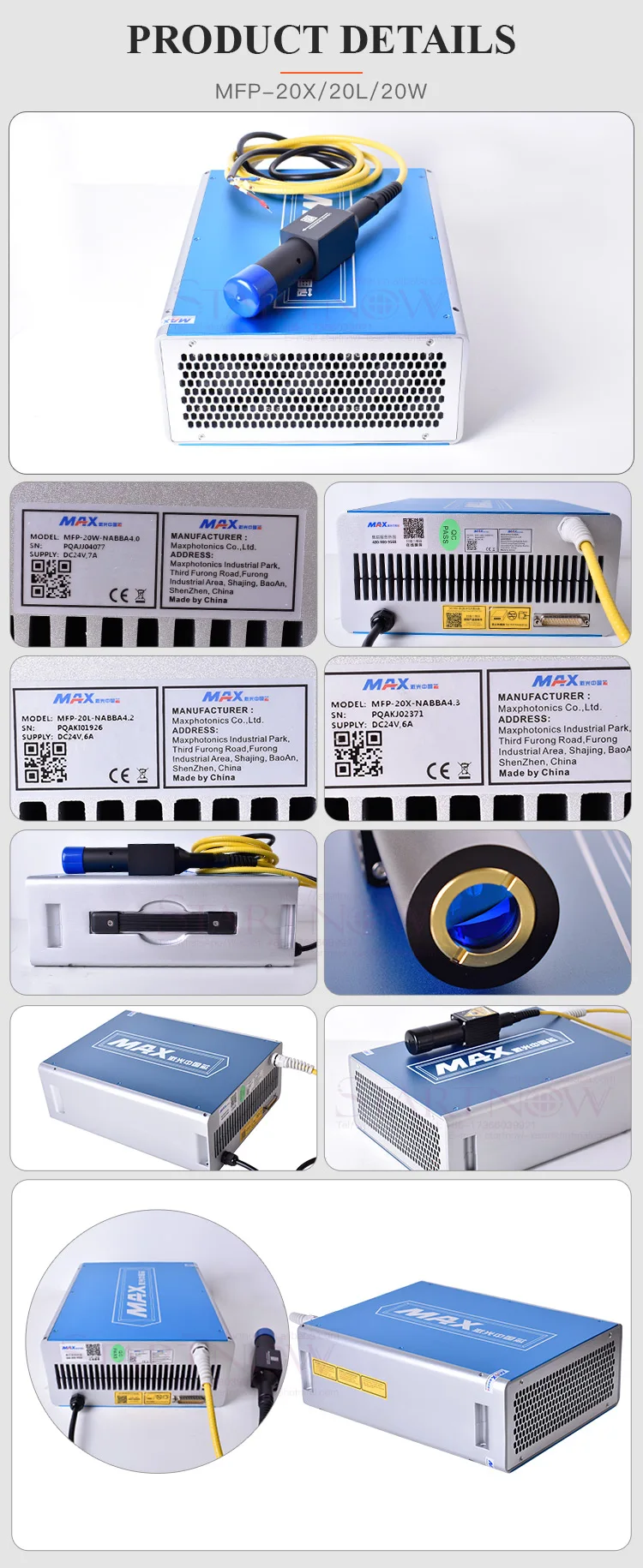Max 20w Mfp-20 Fiber Laser Source Q-switched Pulse Gqm 1064nm Laser ...