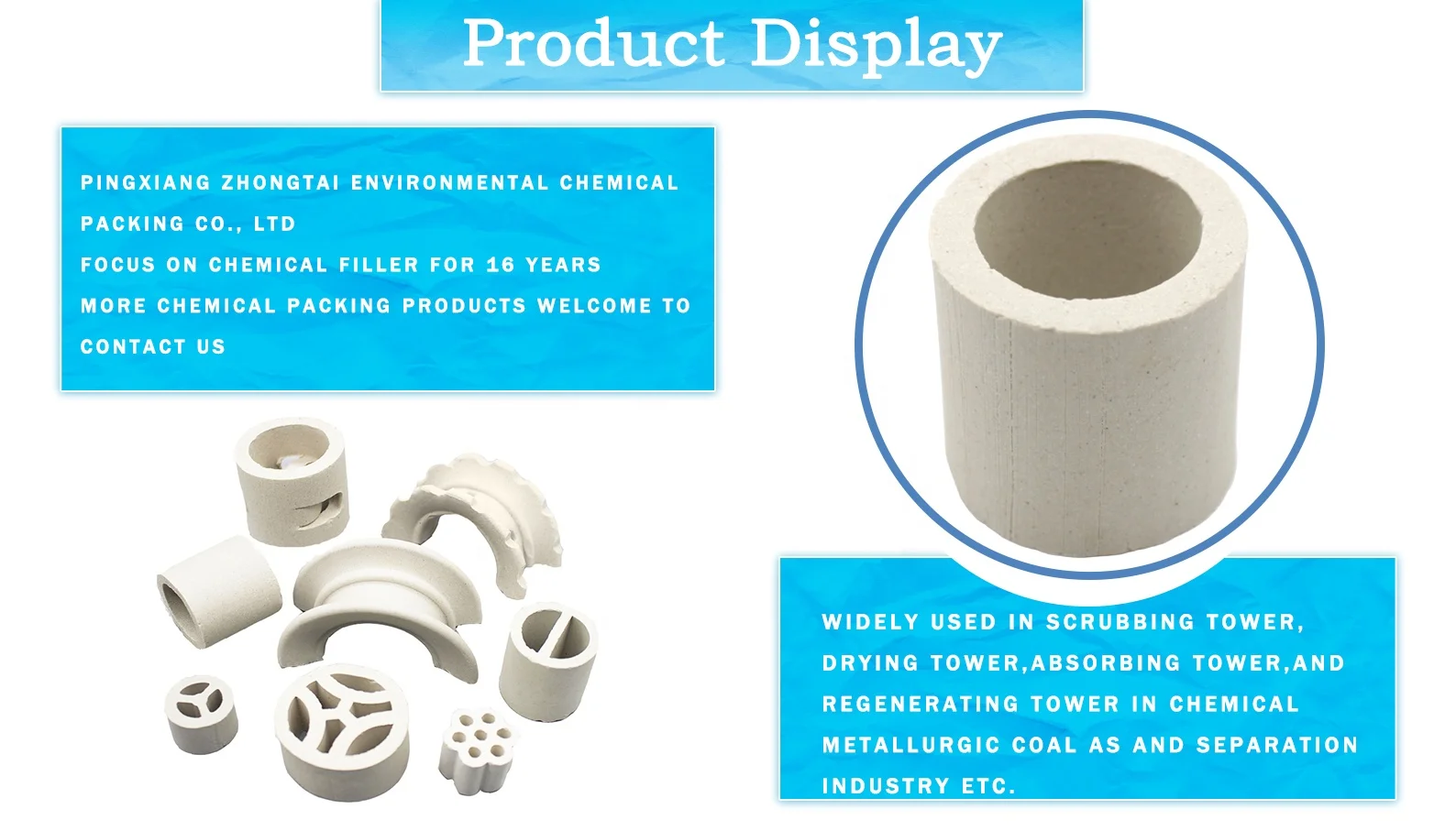 Ceramic Random Tower Packing - Durable Ceramic Rasching Ring