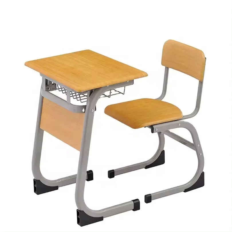 Single Primary School Furniture Classroom Metal School Desk And Chair ...