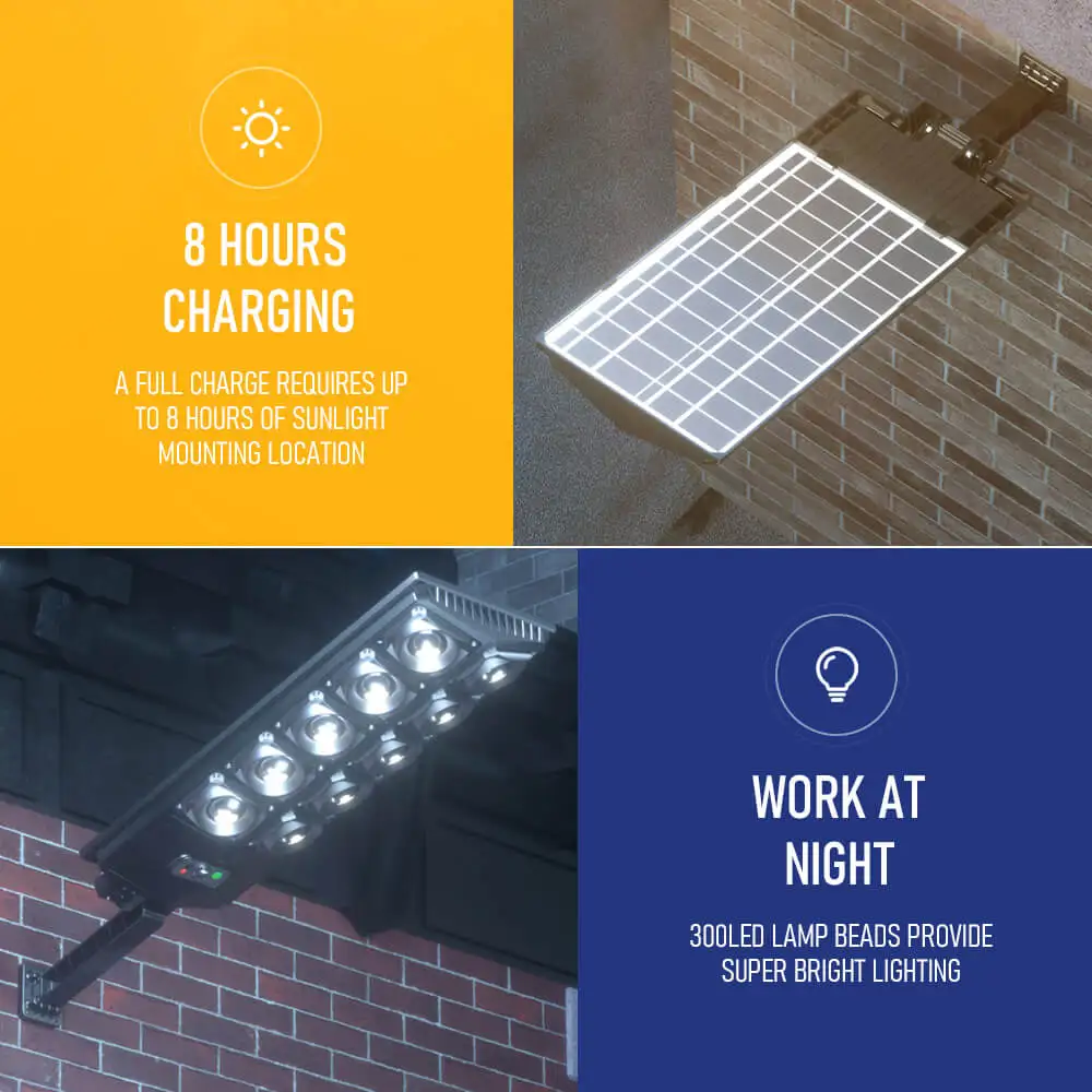10000 Lumens Outdoor Solar Street Light with Motion Sensor