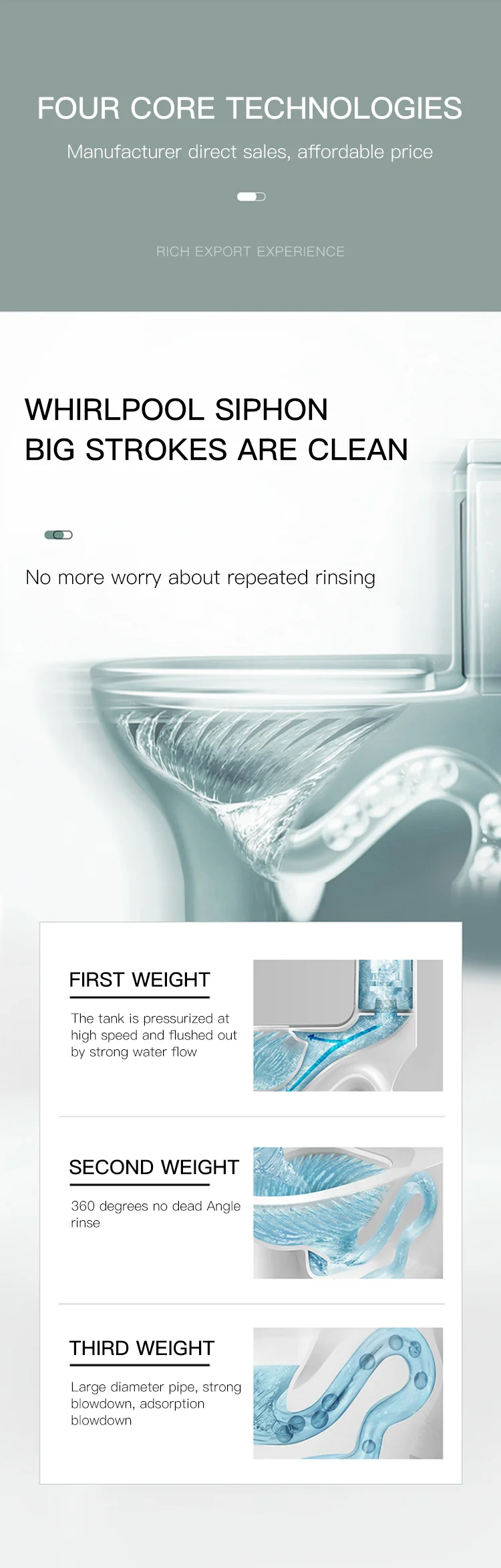 Kingstar European Style Wc Spy Ceramic Toilet - Easy Install