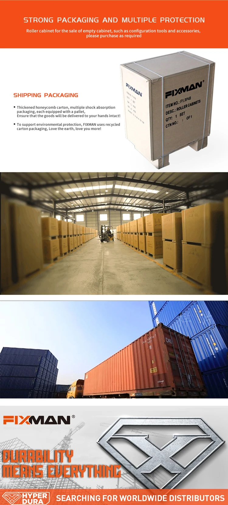 Fixman Portable 7 Drawer Mechanic Tool Storage Box Roller Chest Cabinet ...