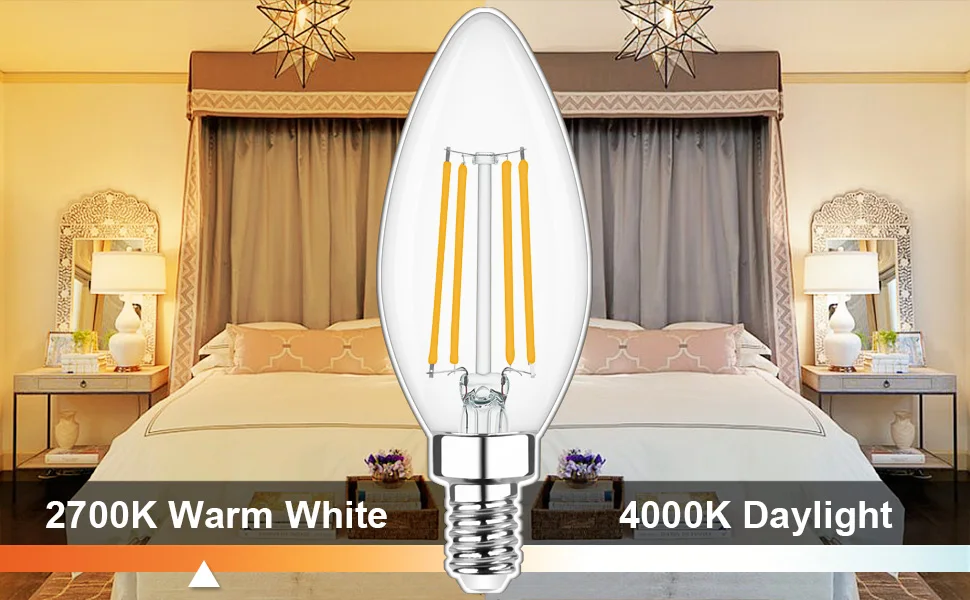 Isw 2w 4w Candelabra Led Bulb 2700k Warm White E12 E14 E26 E27 Base Candle Shape Milky White C35 ...