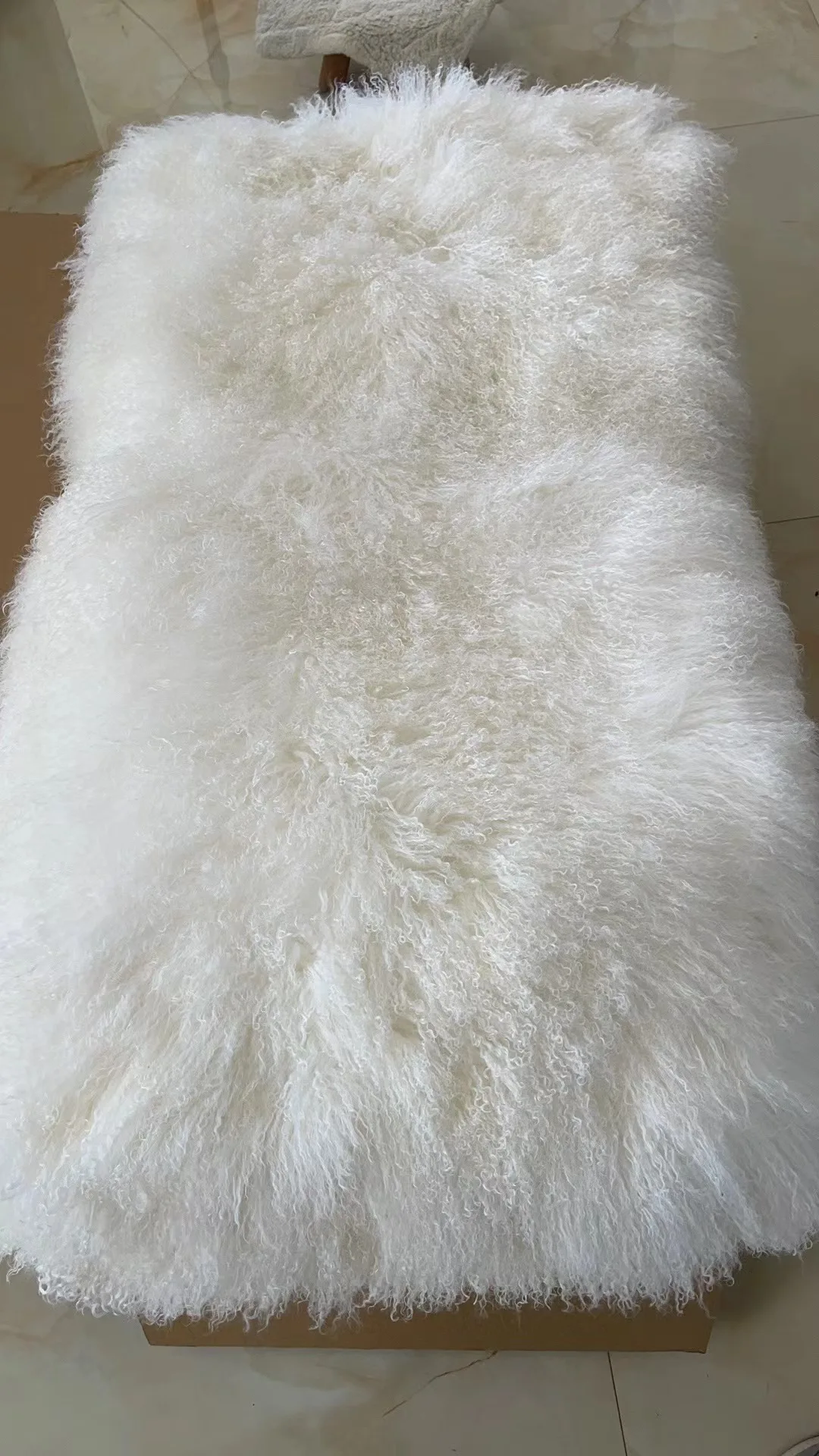 Tibetan Mongolian Lamb Fur Plate Real Genuine Eco Tanned Curly Long ...