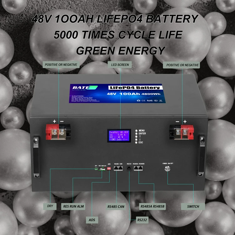 Bateria 48v 200ah Lifepo4 48v Bms Lithium Battery With Charger Cable ...
