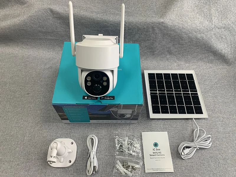 Oem 4mp Wireless Icsee Solar Camera Outdoor Pir Solar Powered ...