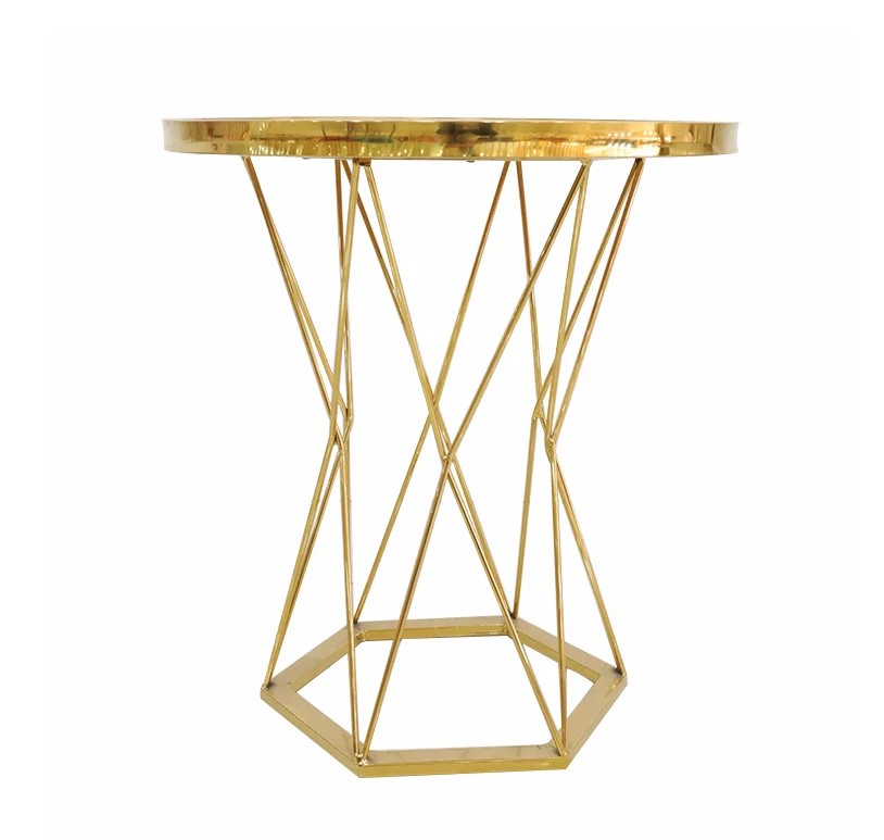 Custom New Design Living Room Furniture Modern Round Metal Round Coffee ...