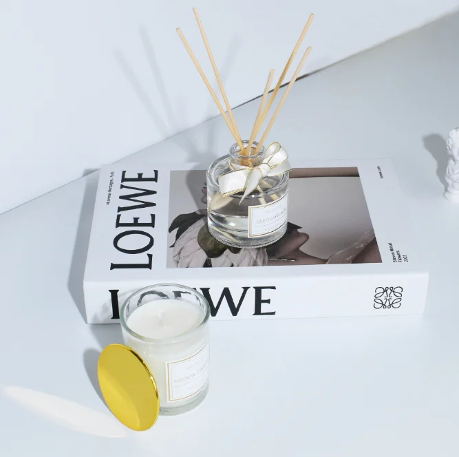 Scented Candle Gift Set Luxury Reed Diffuser Reed Diffuser Candle Black ...