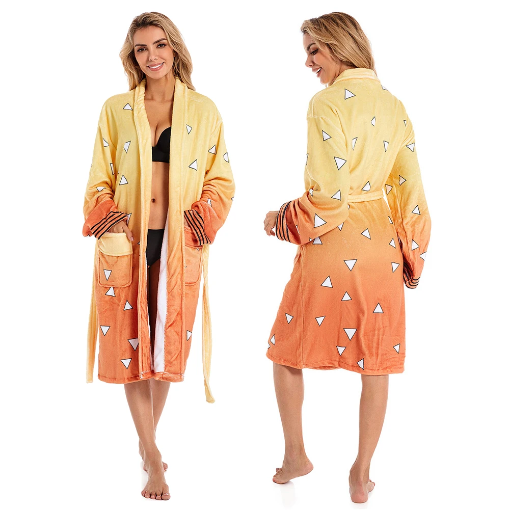 Tanjiro Kamado Giyuu Tomioka Cosplay Bathrobe - Unisex