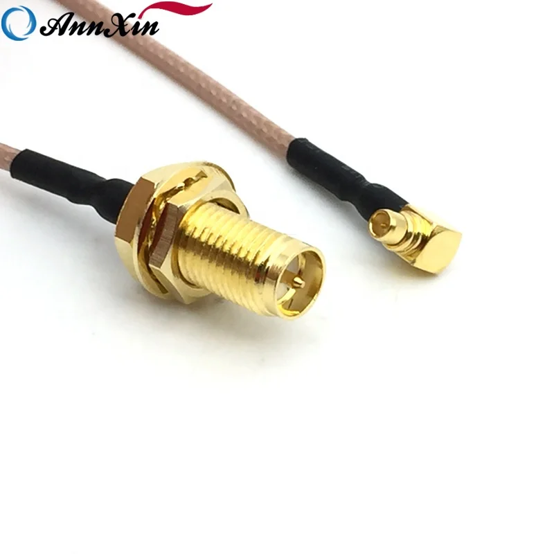 MMCX Male Right Angle to RP SMA Female Cable RG178 RF Coaxial Cable
