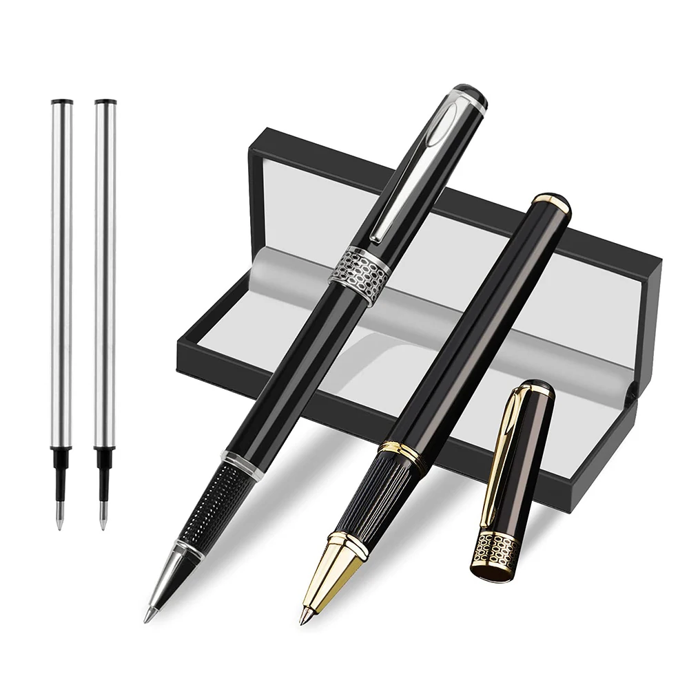 Luxury Heavy Metal Pen Set Custom Printing Engraving Logo Business Gift ...