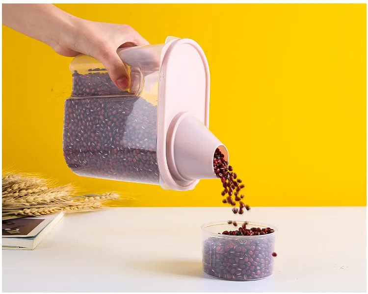 Large Kitchen Dry Food Storage Box Plastic Grain Tank Cereal Storage ...