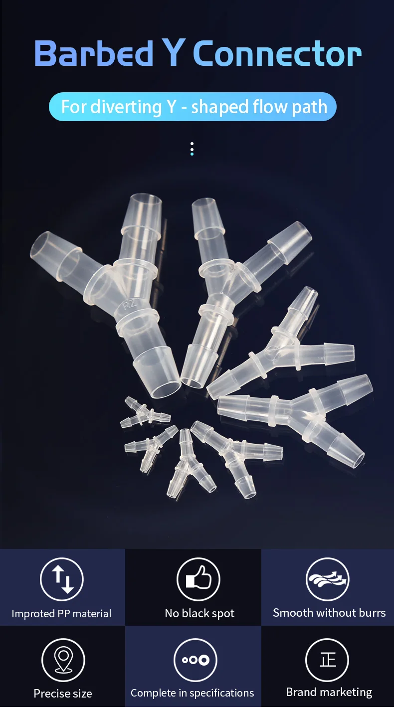 Mini Hose Connector Y Shape Barbed Connector 3 Way Equal