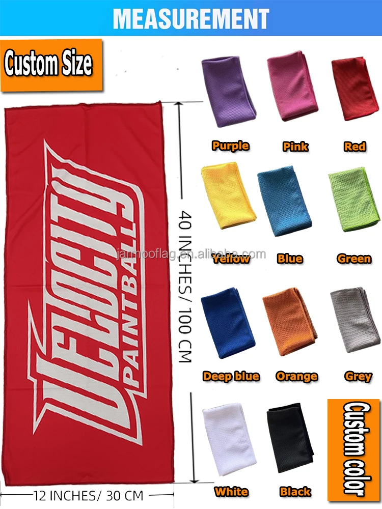 Sublimation Cooling Gym Towel Super Instant custom towel logo sweat ...