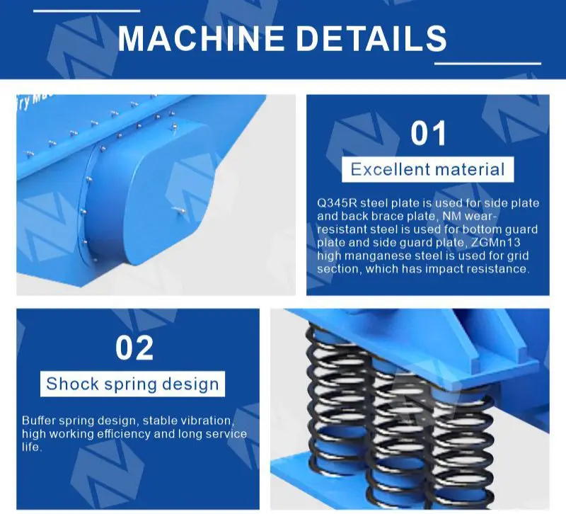 Small Grizzly Bars Screen Vibratory Hopper Feeder Machine