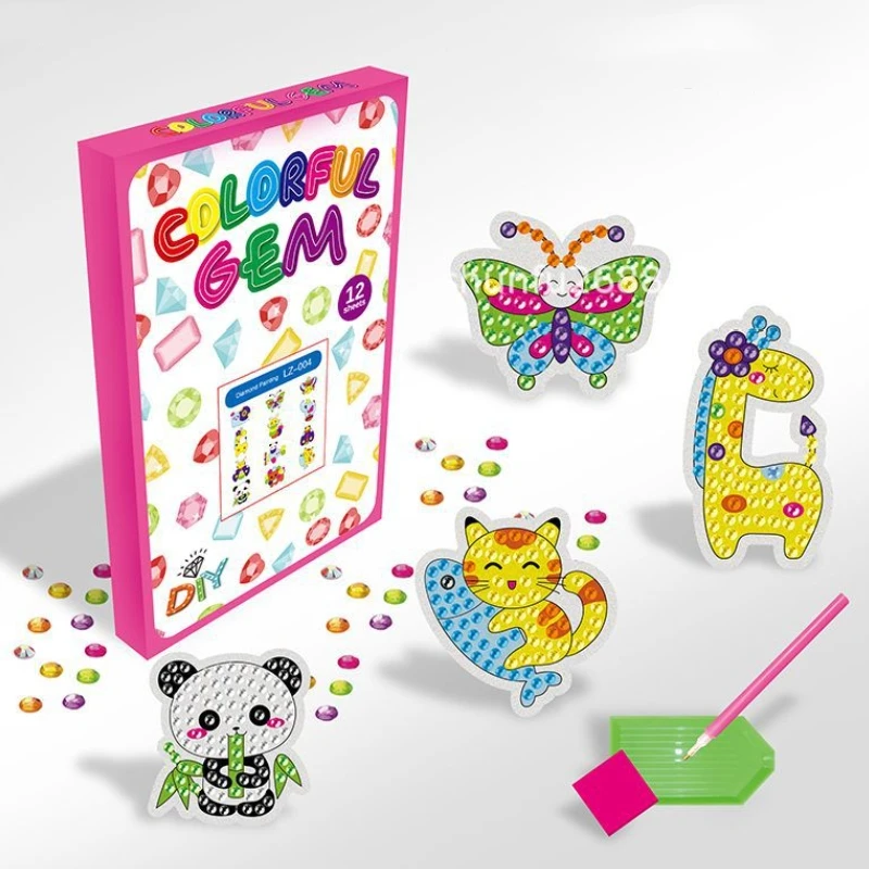 Gem Sticker Gem Art and Craft Kits Mosaic Sticker Art Kits 12pcs ...