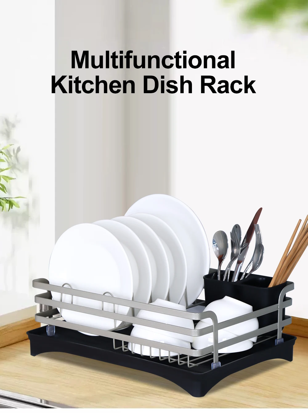 Adjustable Over The Sink Diash Rack Home Storage Tiers Dish Rack For ...