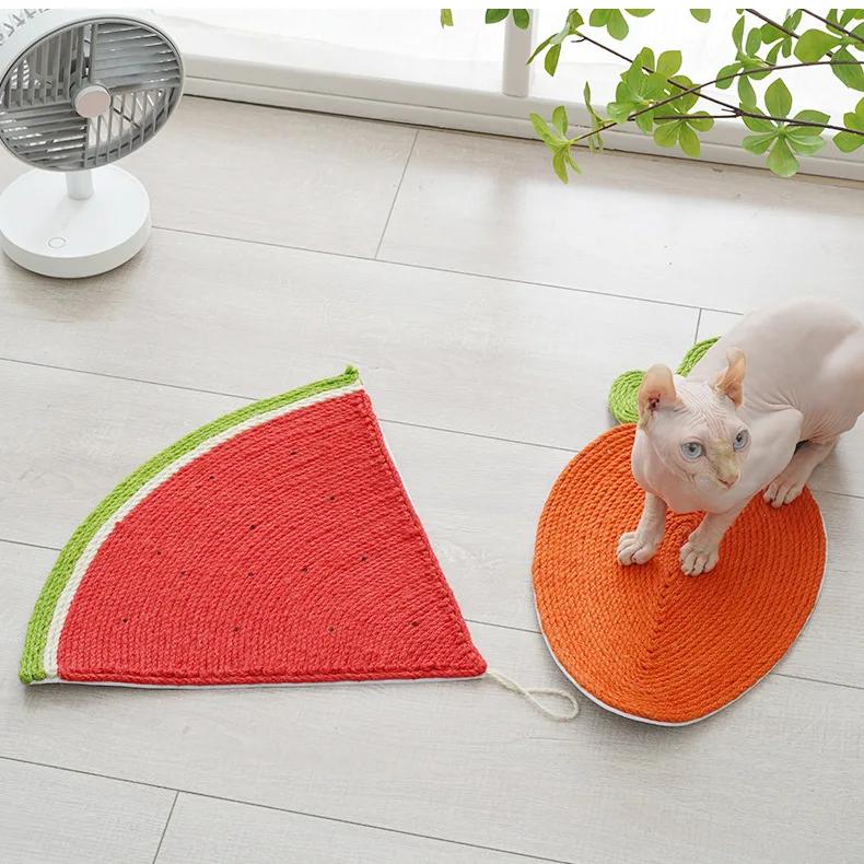 Ellipse Cushion Natural Sisal Cat Scratch Mat Pineapple Shaped ...