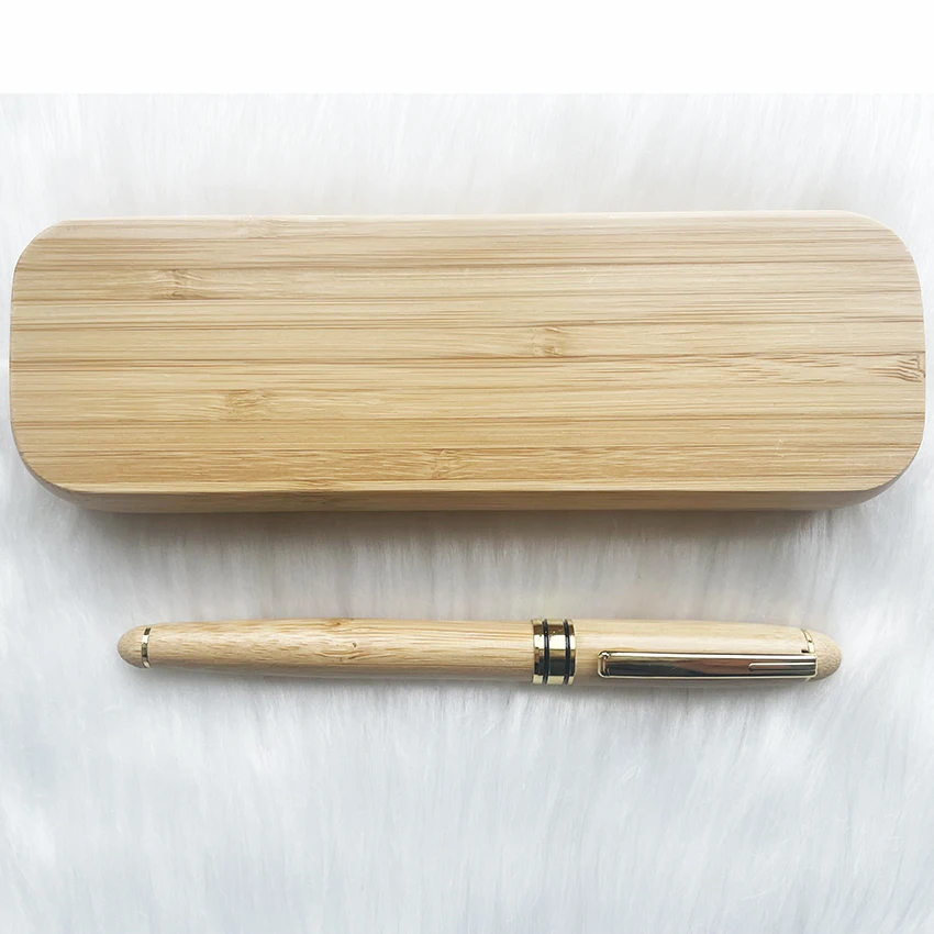 Luxury Business Gift Wood Bamboo Fountain Pen Set With Custom Logo Promotion Bamboo Fountain Pen ...