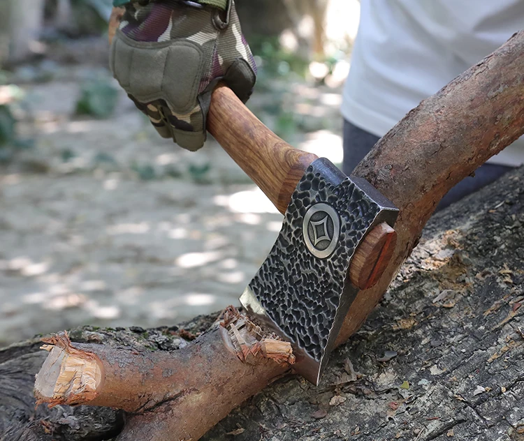 Rosewood Wood Handle Hatchet Axe Straight Handle Hunting Camping ...