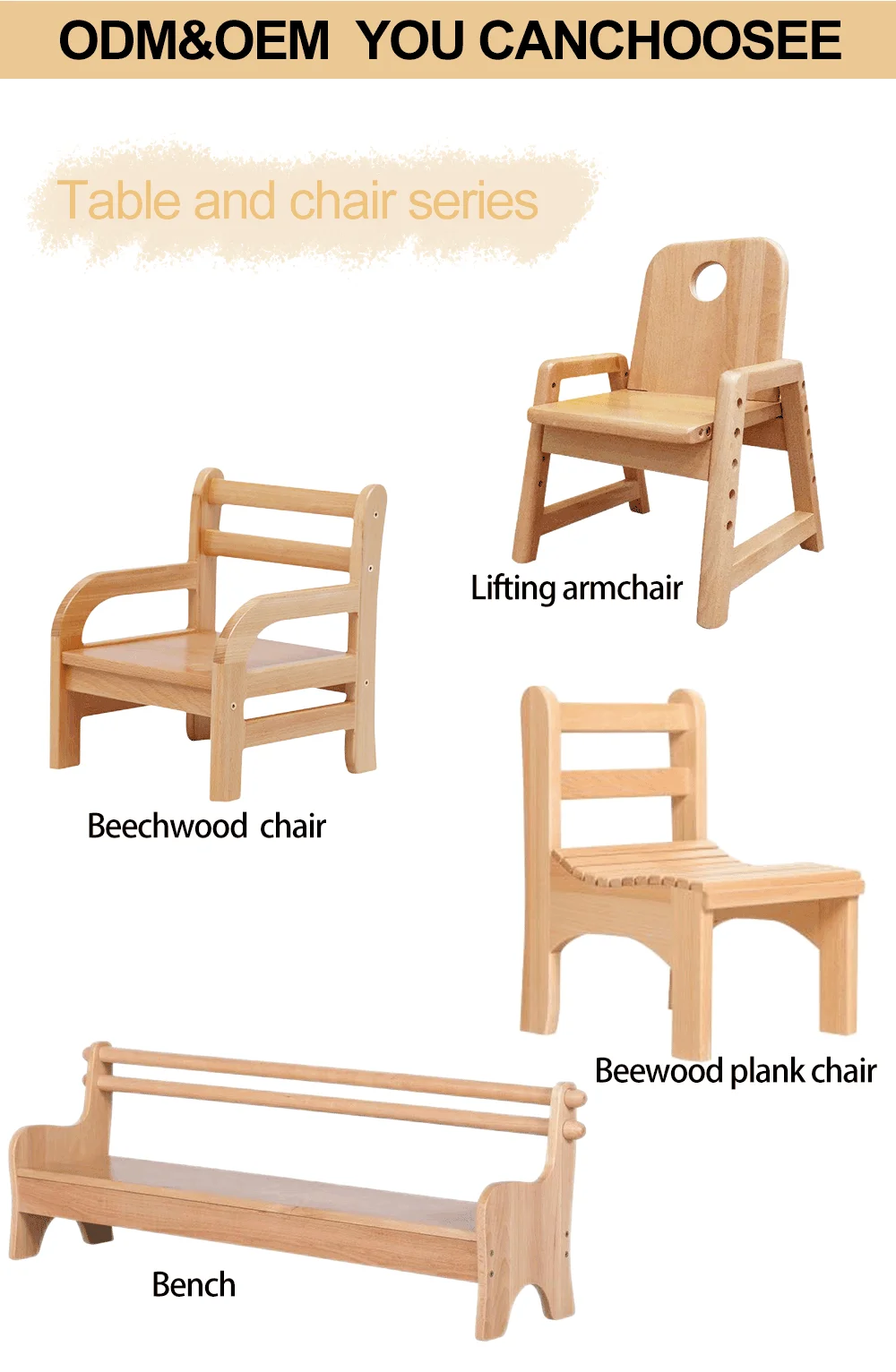Adena Montessori Preschool Daycare Furniture Kids Kindergarten Wooden ...