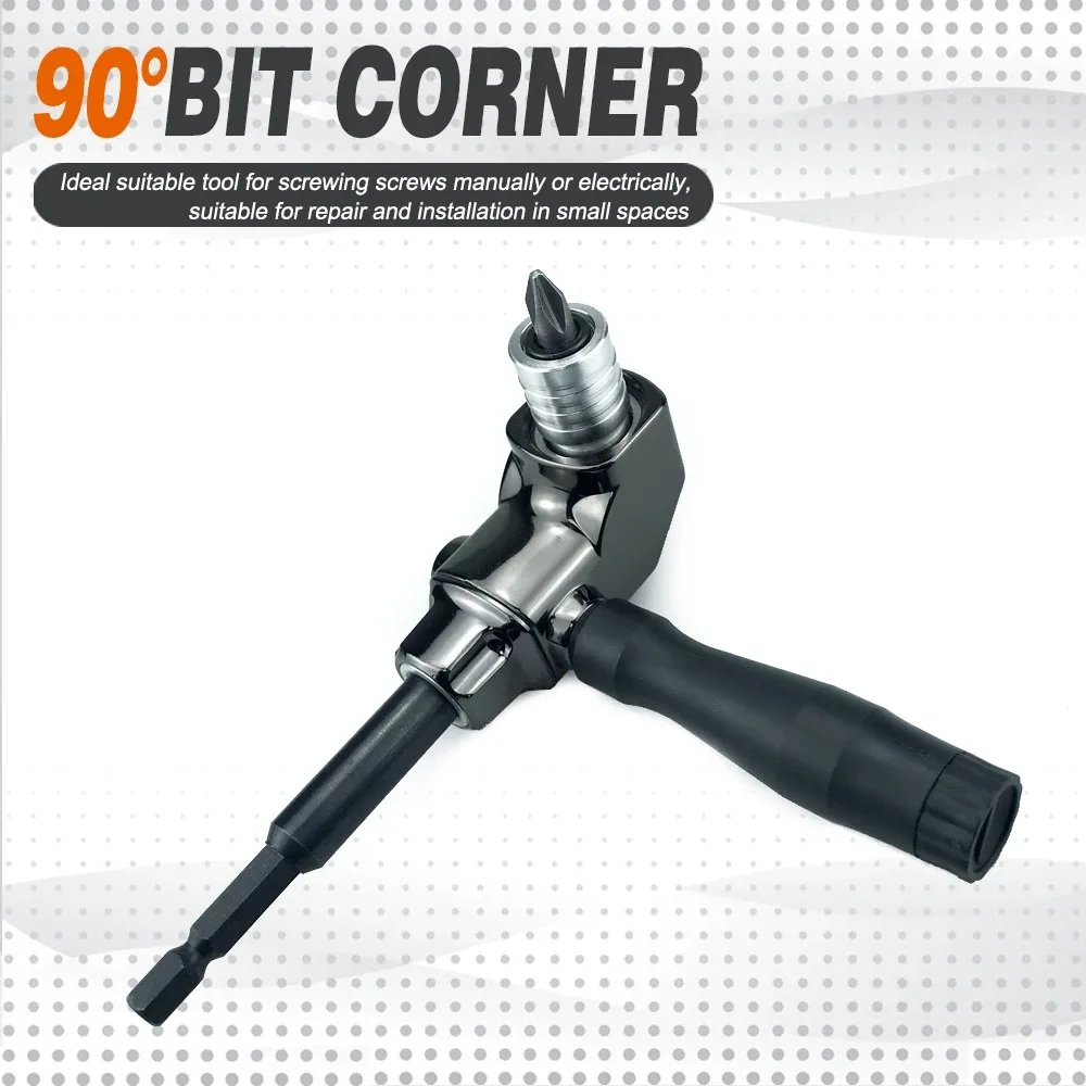 90 Degree Angle Corner Driver Extension Adapter for Bits