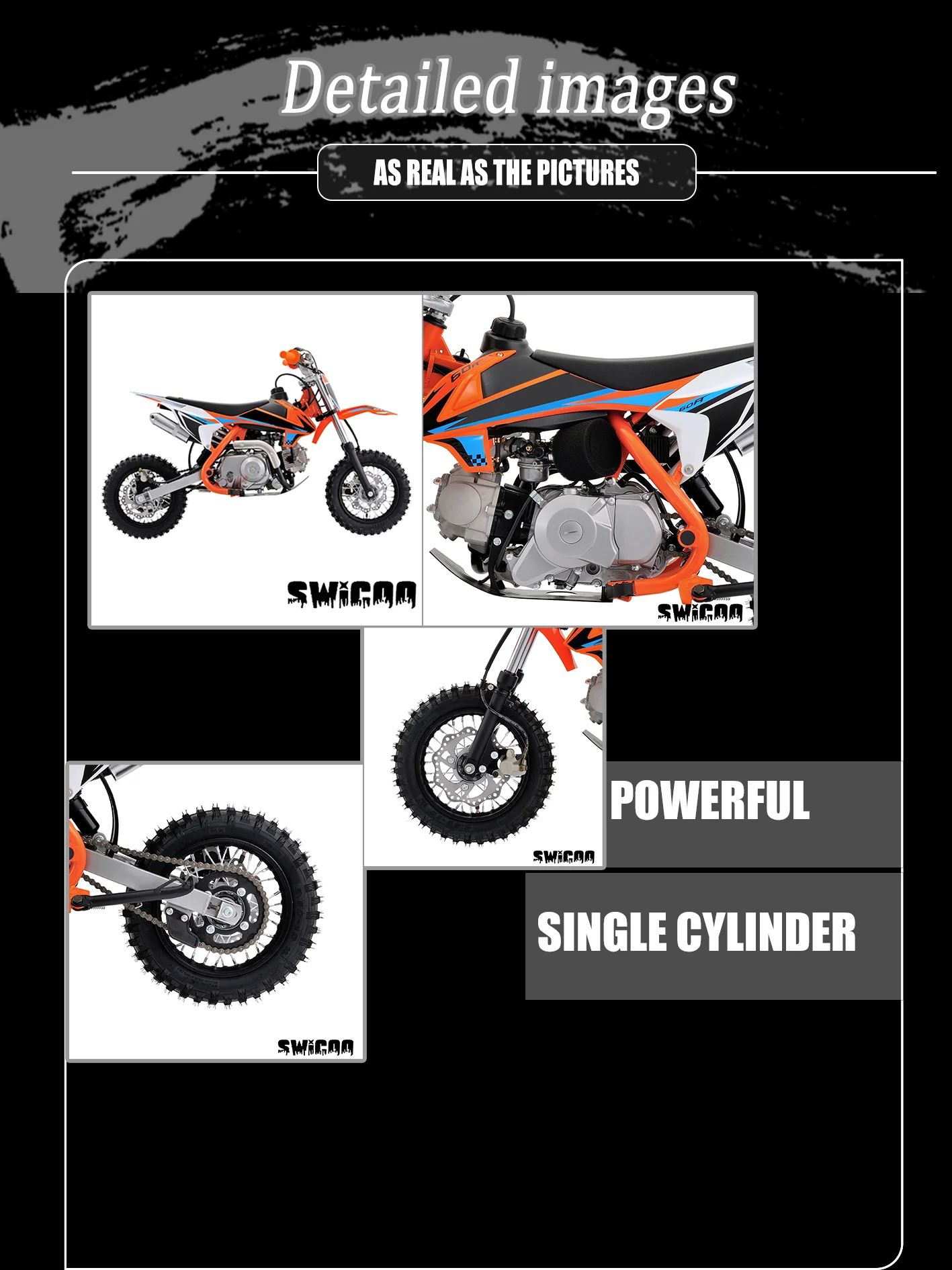 Hot Engine 70cc Liquid Cooled Motorcycle Camshaft Downward Gasoline Bike Bike Liquid Single ...