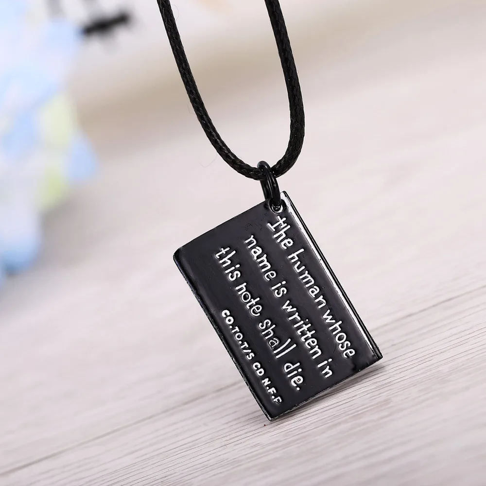Death Note Necklace - Classic Anime Choker with Book Pendant