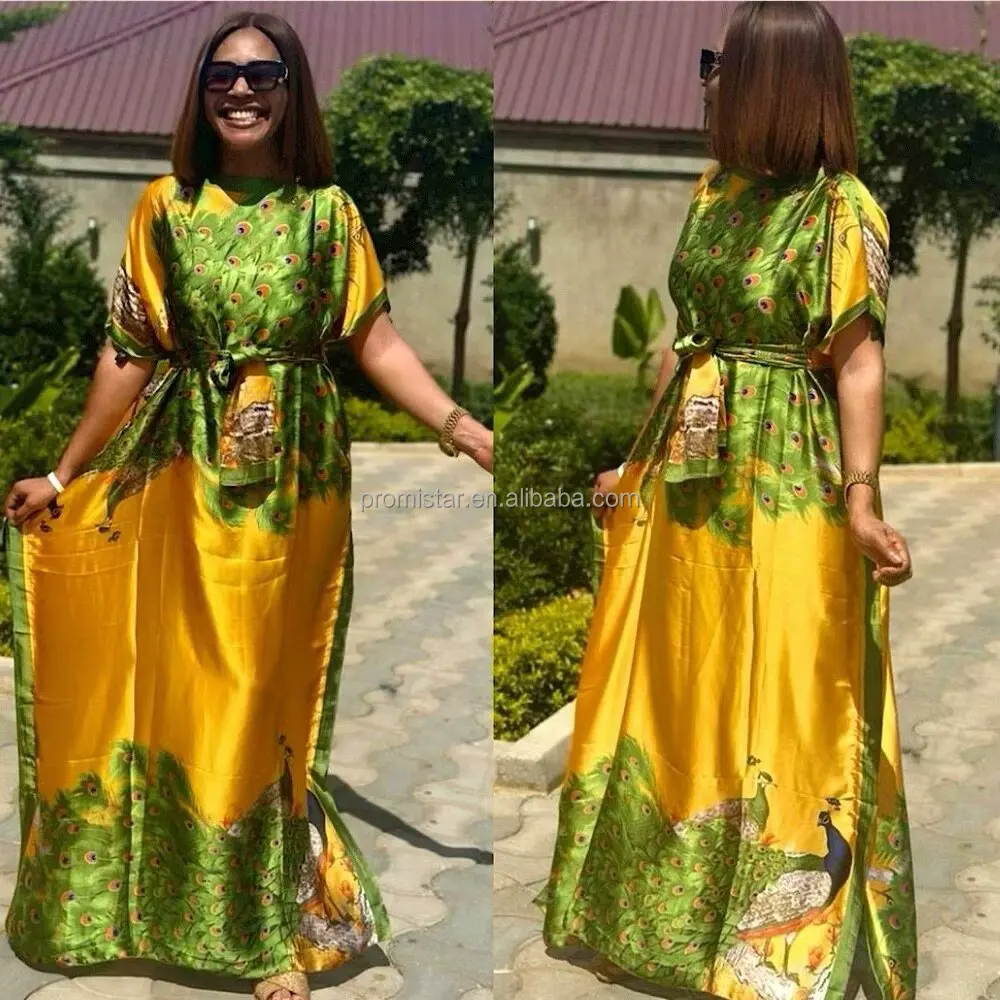 PROMISTAR Luxury Two-Piece Kaftan Breathable Polyester Robe Women ...