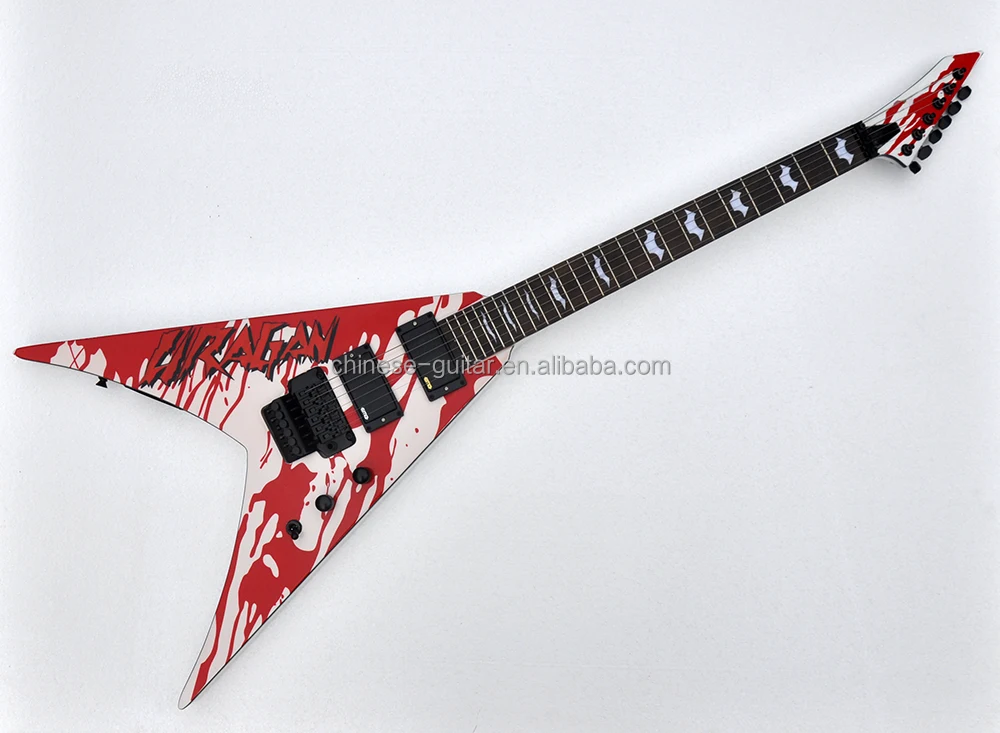 Flyoung Custom Flying V Electric Guitar - 6 Strings, Right-Handed Solid ...