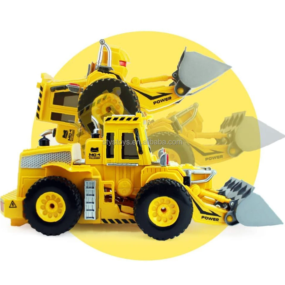 Transforming Bulldozer Robot Toy Remote Control Car Toys Robot RC Car ...