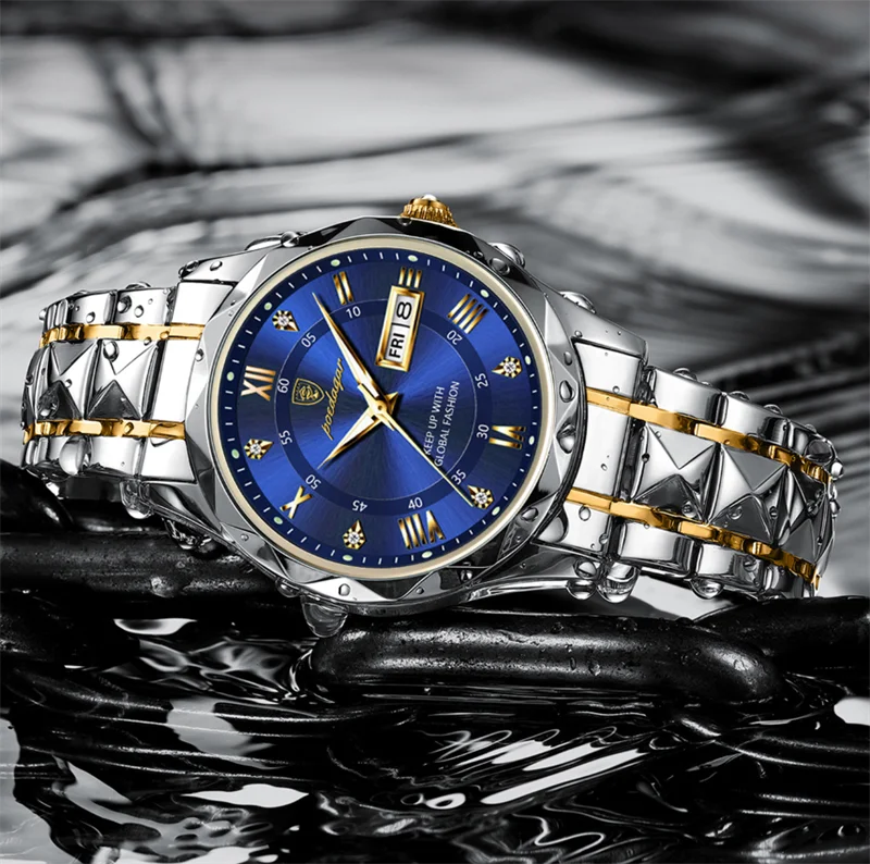 POEDAGAR 615 Luxury Men's Watch - Waterproof & Luminous
