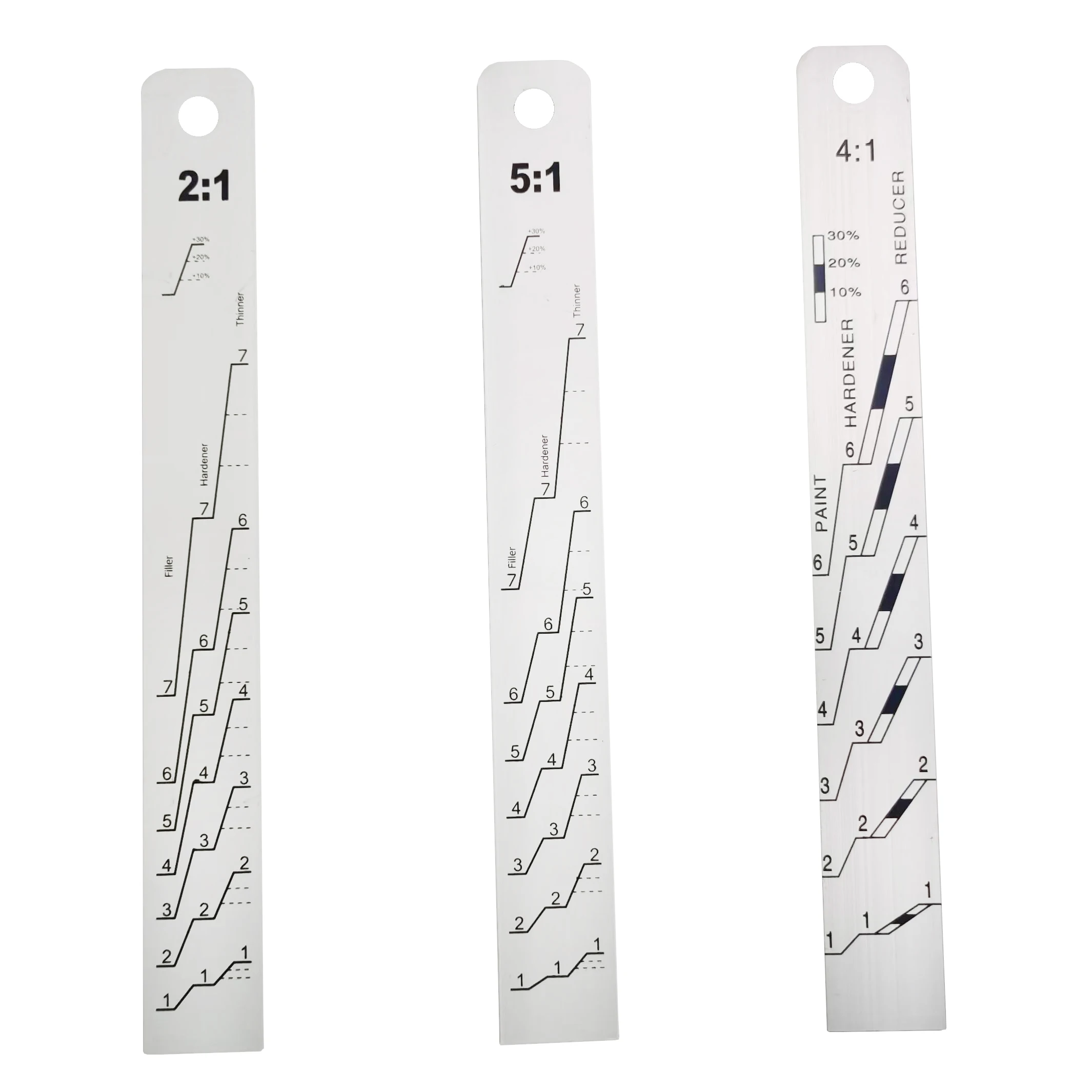 Aluminum Ruler Measuring Stirring Ratio Paint Mixing Stick Proportional ...