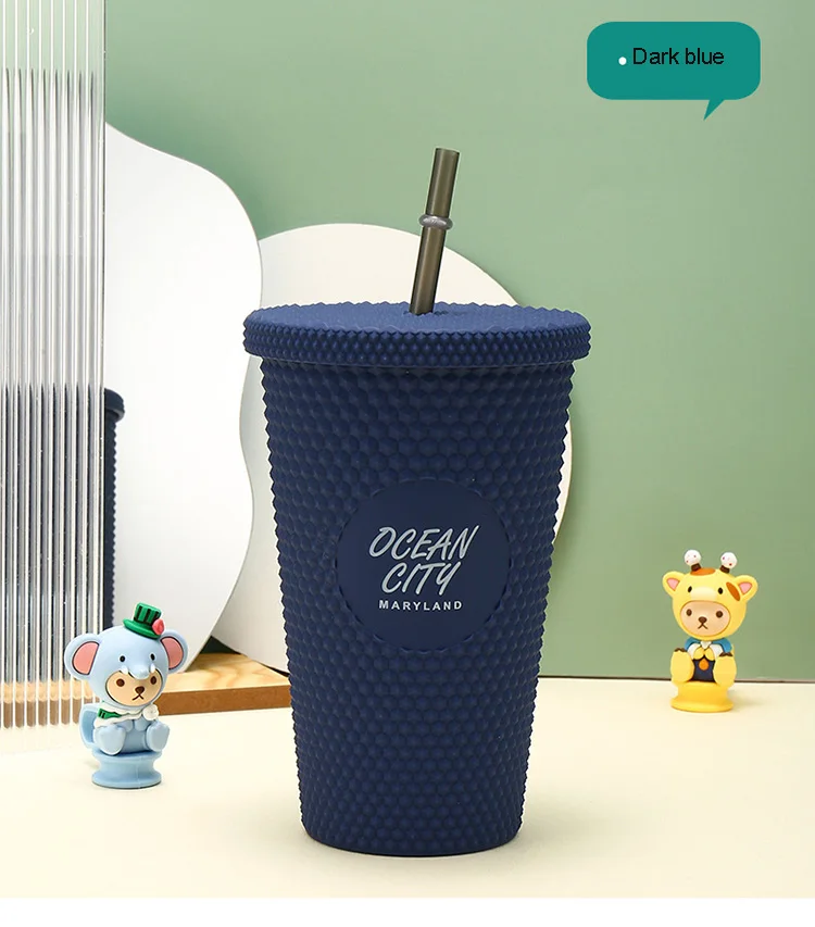 Creative Product 24oz /700ml Matte Plastic Studded Cups Double Wall ...