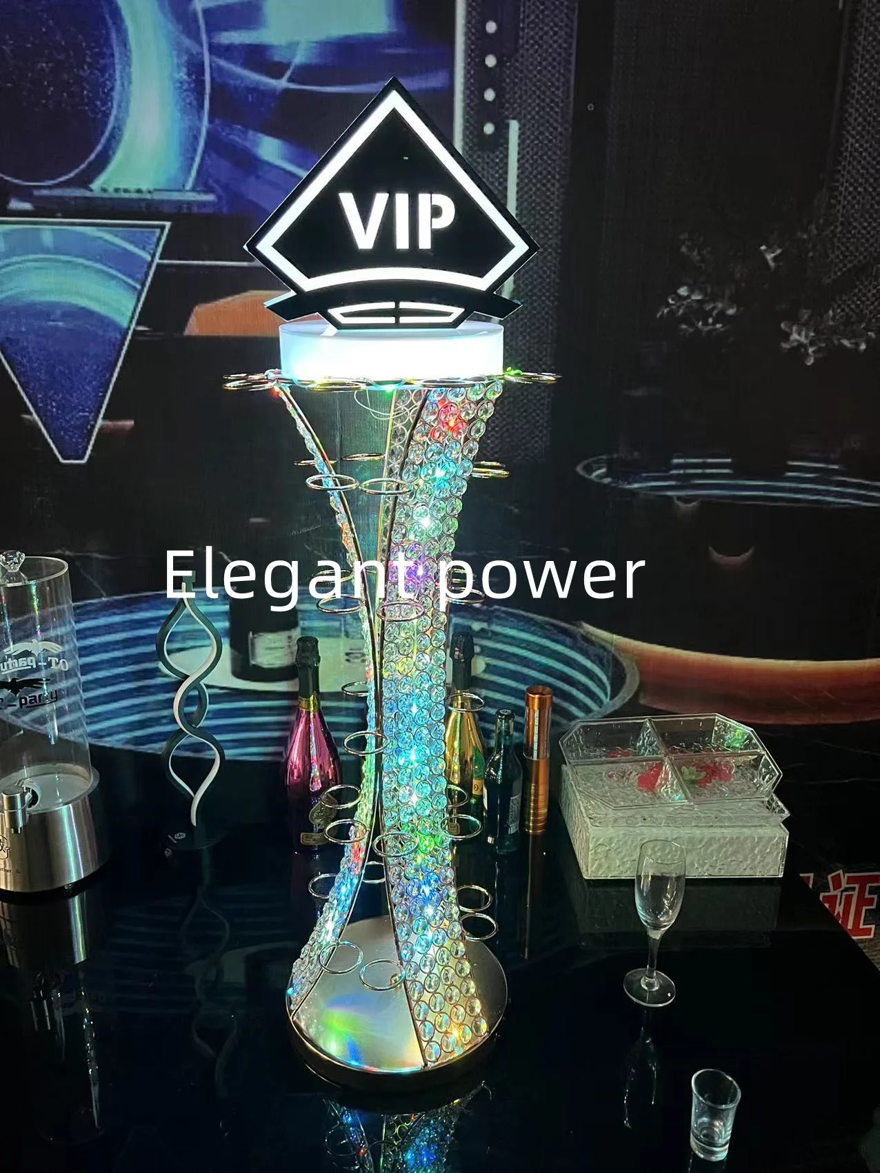 Bar Nightclubs Wedding Custom Wine Stand Bullet Cup Display Holder LED ...