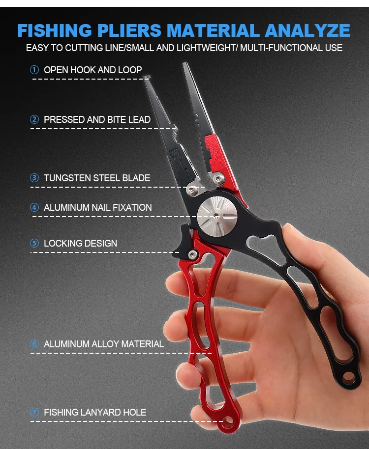 Yueyang 7.87'' Fish Grabber Clamp Triggers Hook Recover Fishing Plier ...