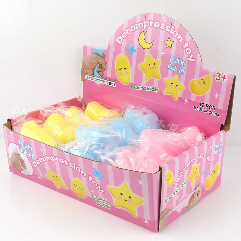 Rainbow Stars Squishy Stress Ball Squishy Toy Star Sensory Fidget ...