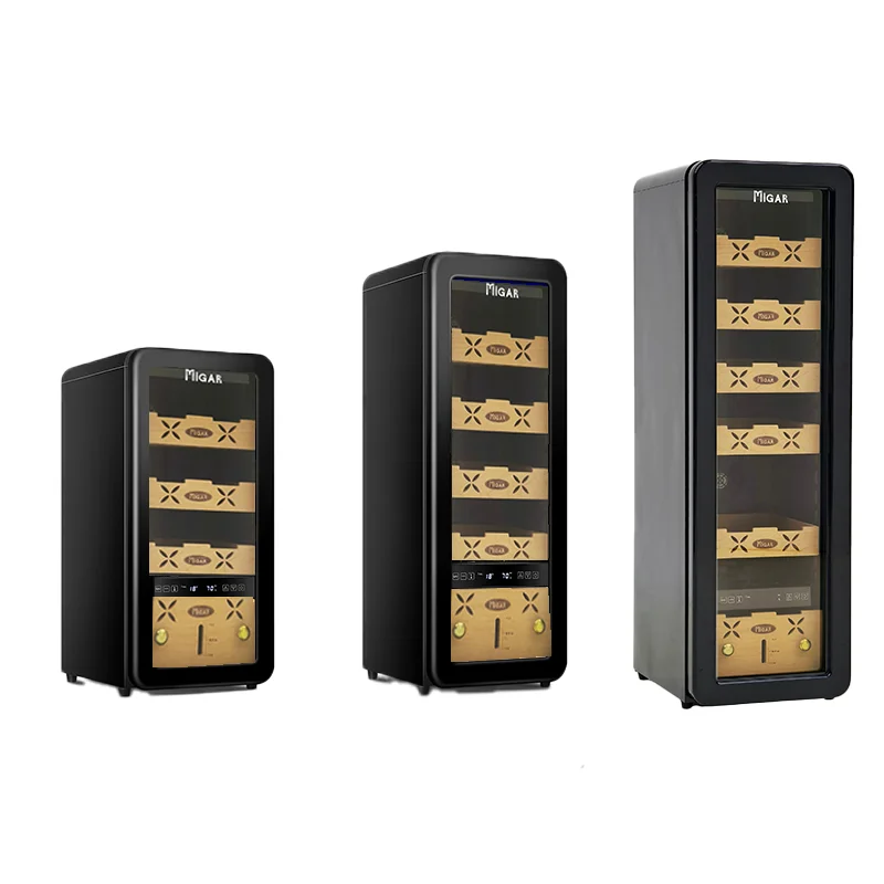 80L Custom Shelves Yohtron Cigar Cooling Thermostatical Humidor Cabinet ...