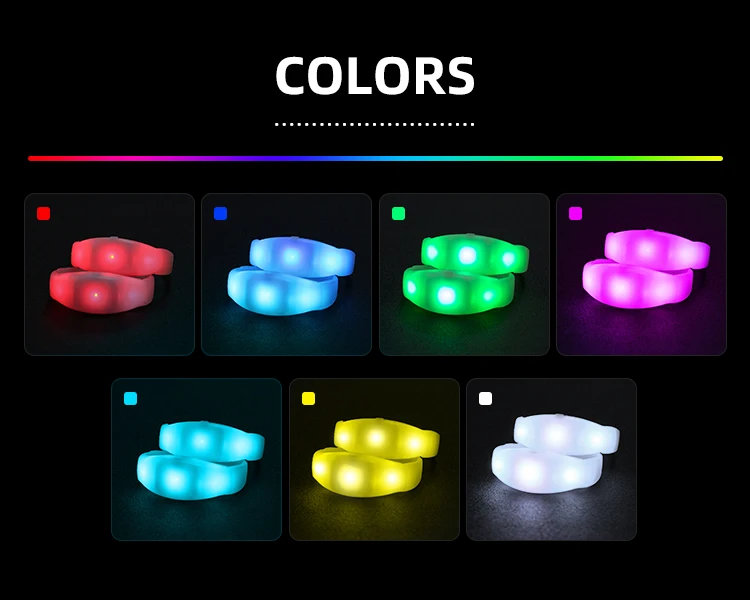 Flashing Silicone Bracelet With Bright Light Wristband Bracelets Sound ...