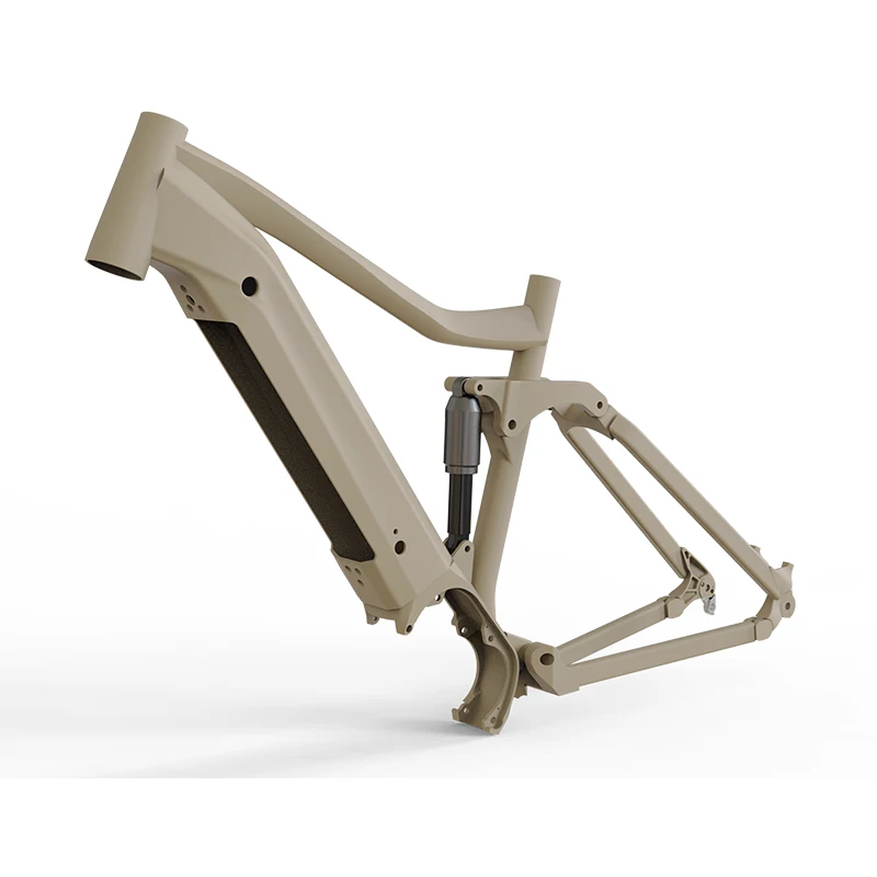 Aluminum Bafang M500 Full Suspension Mountain Ebike Frame