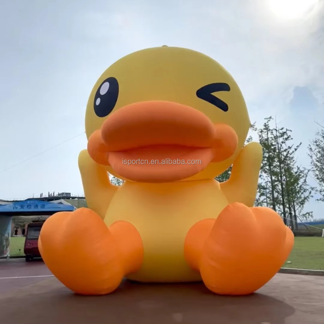 Giant Inflatable Cartoon Yellow Rubber Duck,Water Fixed Yellow Duck ...