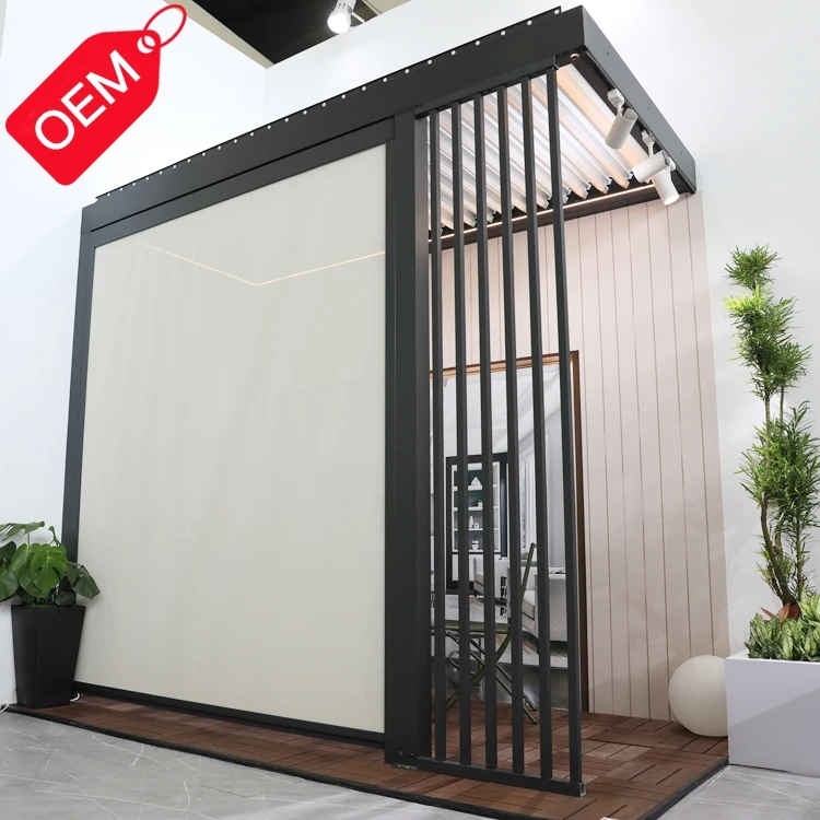 Modern Automatic Patio Outdoor Aluminium Pergola Outdoor Waterproof ...