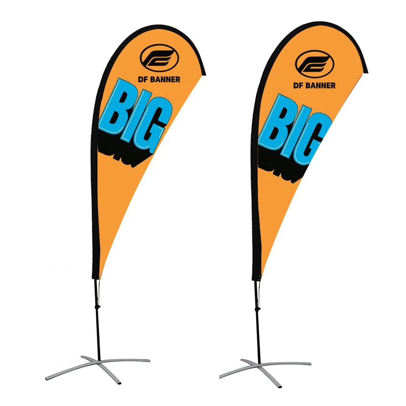 Portable Aluminum Fiberglass Teardrop Feather Square Flying Advertising ...