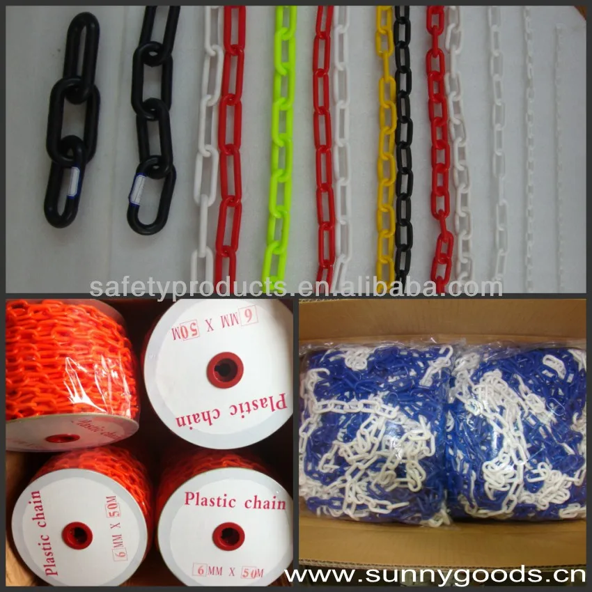 Road Safety 3mm Plastic Chain Plastic Chain Barricade - Buy Plastic ...