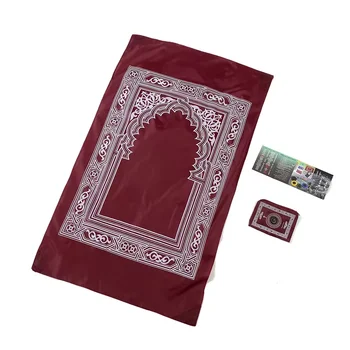 Wholesale Islam Mosque Travel Prayer Mat With Compass Booklet Portable ...