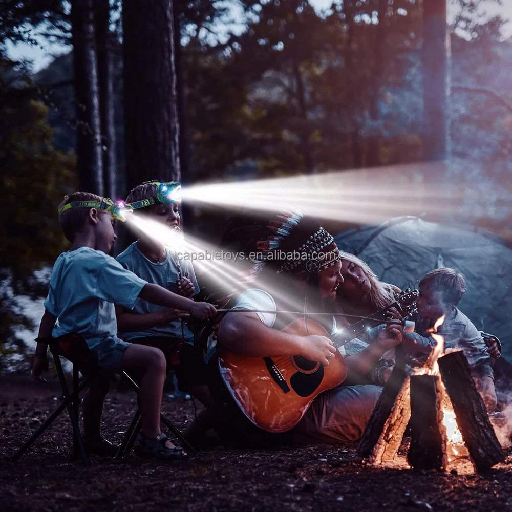 Kids Dinosaur Headlamp Flashlight Adjustable Led Headlight For Outdoor ...