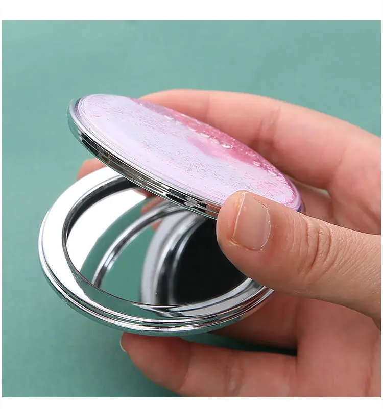 Portable Cute Mini Folding Quicksand Pattern Double-Sided 2x ...