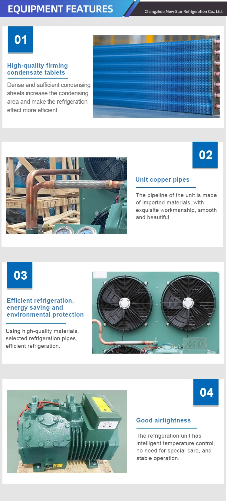 Cold Room Refrigerator Condenser Freezer Refrigeration Condensing Unit ...