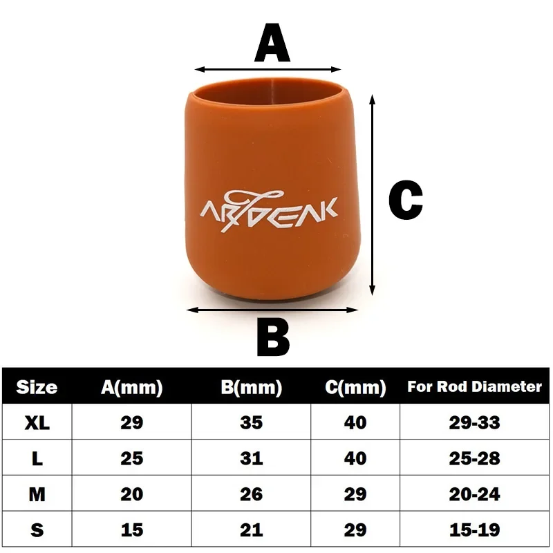 1 OUTKIT 1pcs Fishing Rod Handle Protective Case Silica gel Lure Rod ...